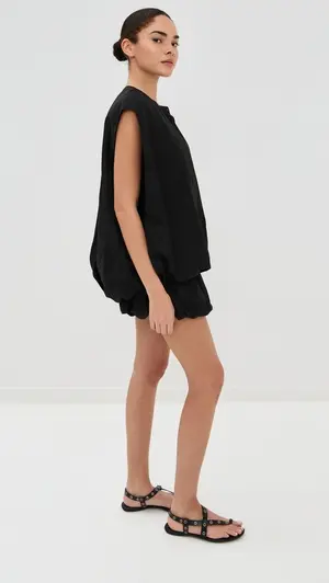 Tibi Italian Sporty Nylon Blousant Vest