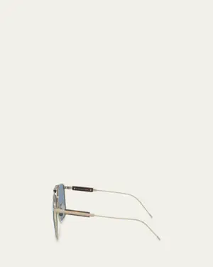 Brunello Cucinelli Square Metal Sunglasses