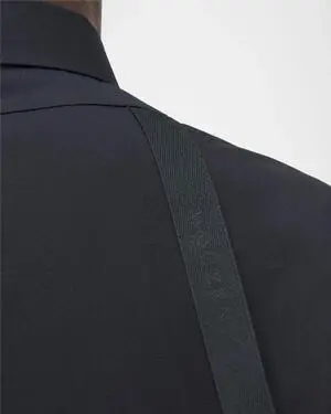 Alexander McQueen Apos;s Logo-tape Harness Dress Shirt - Black