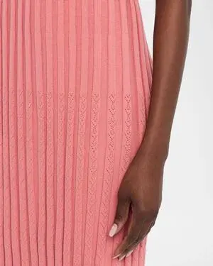 Elie Tahari The Vesper Pointelle Ribbed Midi Sweater Dress - Dragonfrui