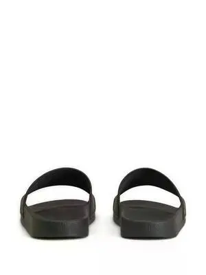 Woolrich Logo-embossed Slides - Black