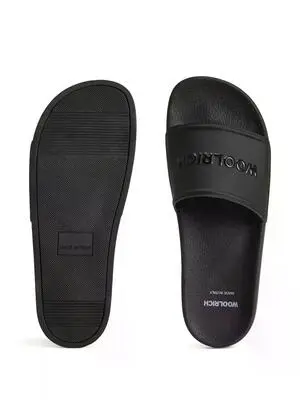 Woolrich Logo-embossed Slides - Black