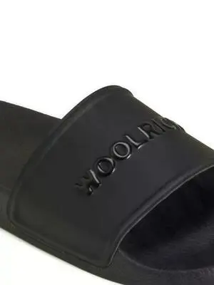 Woolrich Logo-embossed Slides - Black