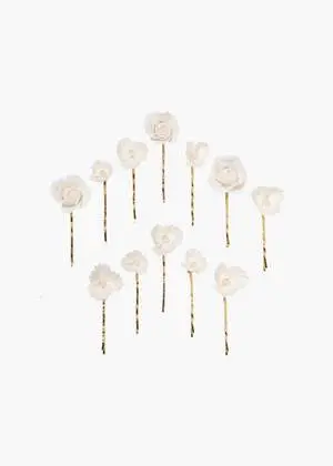 JENNIFER BEHR Cameryn Bobby Pin Set - Cream