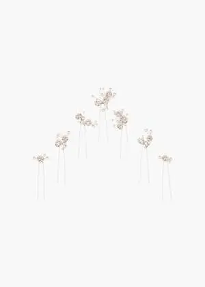 JENNIFER BEHR Dalila Hairpins - Crystal Pearl