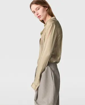 Stella McCartney Sheer Striped Paneled Shirt