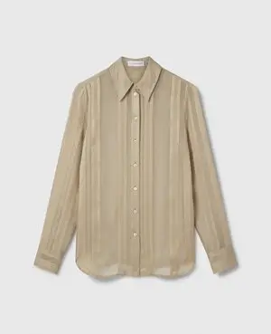 Stella McCartney Sheer Striped Paneled Shirt