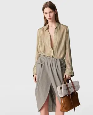 Stella McCartney Sheer Striped Paneled Shirt