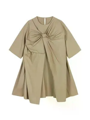 JNBY Bow Pleat Dress - Brown