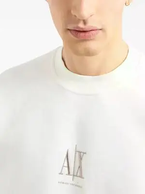 Armani Exchange Logo-embroidered Sweatshirt - White