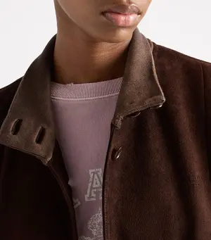 Prada Suede Bomber Jacket - Brown