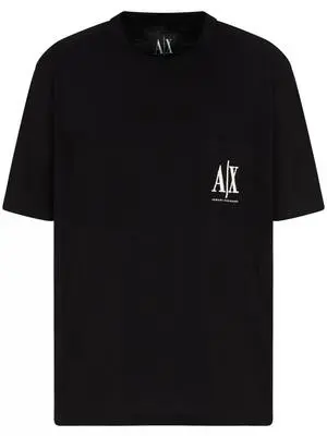 Armani Exchange Logo-embroidered T-shirt