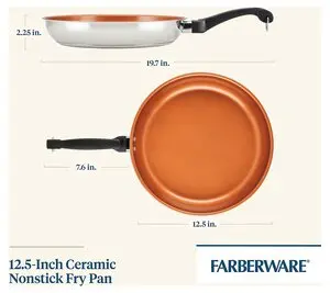 FARBERWARE Classic Stainless Steel Ceramic Fryi Ng Pan