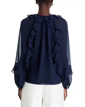 Kobi Halperin Bali Tie Blouse - Navy