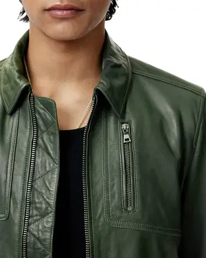 John Varvatos Kai Aviator Leather Jacket