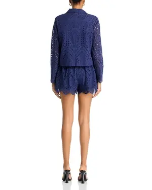 Aqua Eyelet Shorts Exclusive