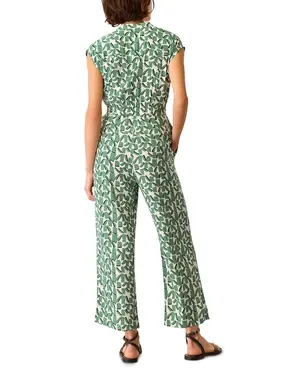 Whistles Abstract Squares Jumpsuit - Ivory/multi