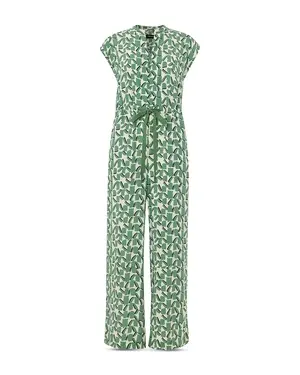 Whistles Abstract Squares Jumpsuit - Ivory/multi