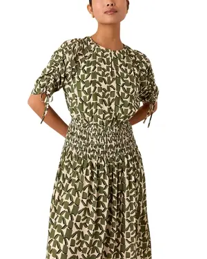 Whistles Abstract Squares Midi Dress