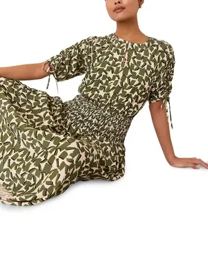 Whistles Abstract Squares Midi Dress