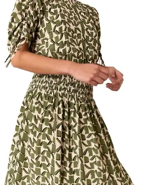 Whistles Abstract Squares Midi Dress