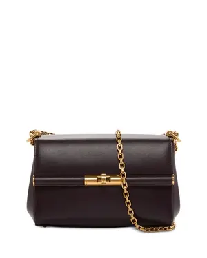 Dolce & Gabbana Leather Shoulder Bag Wine