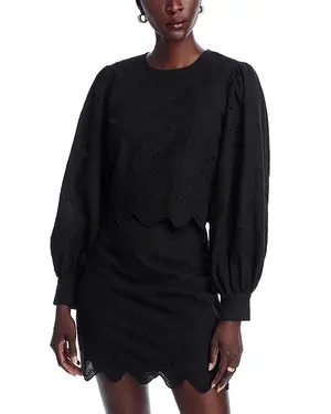Aqua Eyelet Top Exclusive