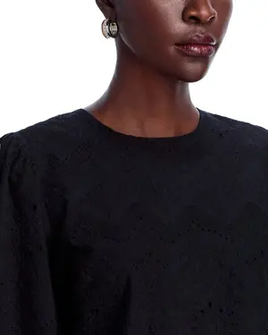 Aqua Eyelet Top Exclusive