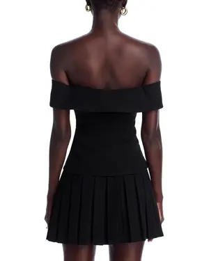 Aqua Off-the-shoulder Top Exclusive