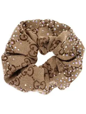 Gucci Gucci GG Supreme Scrunchie - Beige