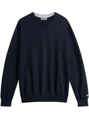 Woolrich Logo Cotton Crewneck - Blue