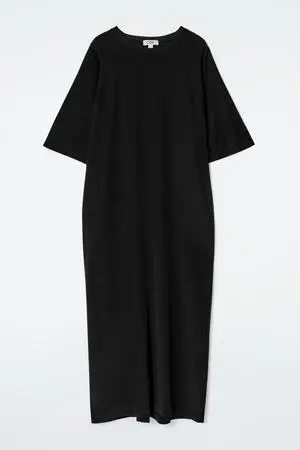 Cos Paneled Silk Midi T-shirt Dress