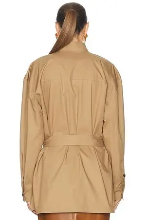 Saint Laurent Belted Long Sleeve Shirt