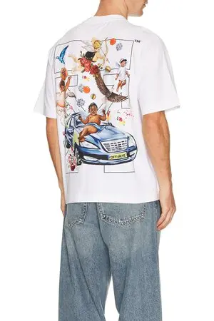 Off-White Fresco Arrow Skate Short Sleeve Tee In White