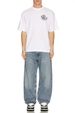 Off-White Fresco Arrow Skate Short Sleeve Tee In White