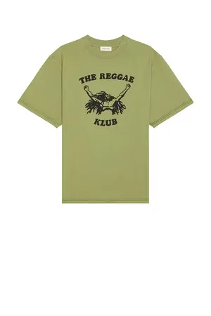 NICHOLAS DALEY Nicholas Daley Reggae Klub Tee In Green Army Green