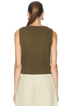 FRAME Smocked Tank - Juniper