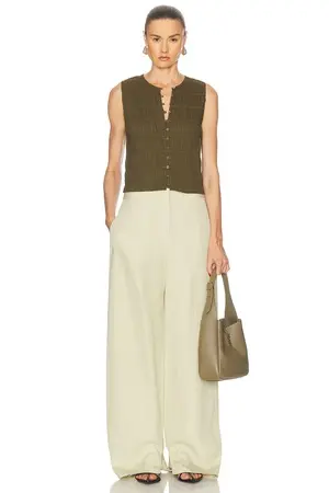 FRAME Smocked Tank - Juniper