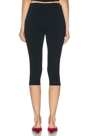 TOTEME Compact Knit Capri Trouser - Black