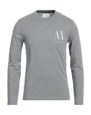 Armani Exchange Man T-shirt Midnight Blue Size Xl Cotton Grey