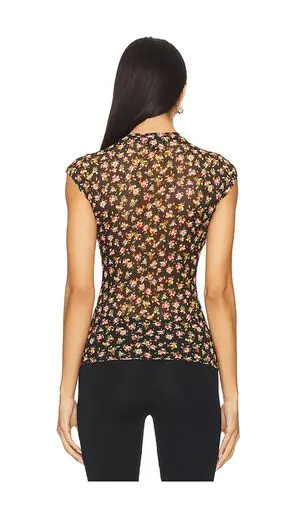 AFRM Nina Floral Mesh Top - Spring Ditsy