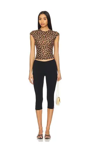 AFRM Nina Floral Mesh Top - Spring Ditsy