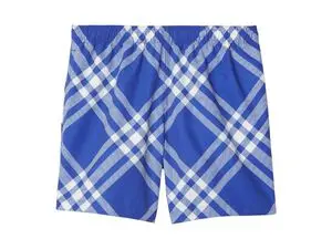 Burberry Check-print Swim Shorts - Blue/white
