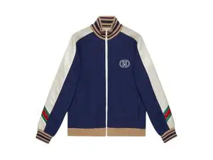 Gucci Wool Jersey Zip Jacket - Blue
