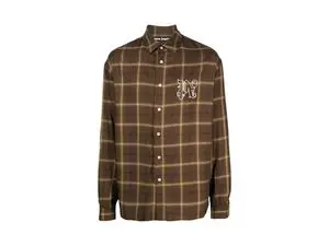 Palm Angels Pa Monogram Shirt - Brown