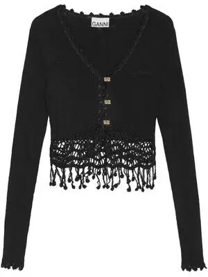 Ganni Long Sleeve Cardigans For Women
