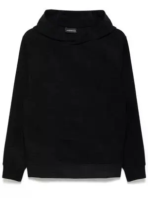 Emporio Armani Logo-patch Hoodie - Blue