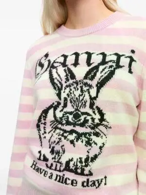 GANNI Intarsia-knit Jumper - Pink