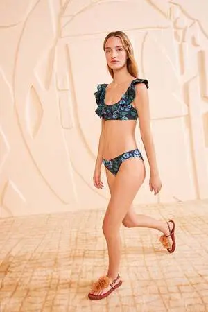 Ulla Johnson Azores Bikini Top In Print