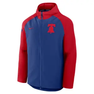 Nike Philadelphia Phillies Authentic Collection Therma Mlb Full-zip Jacket - Blue